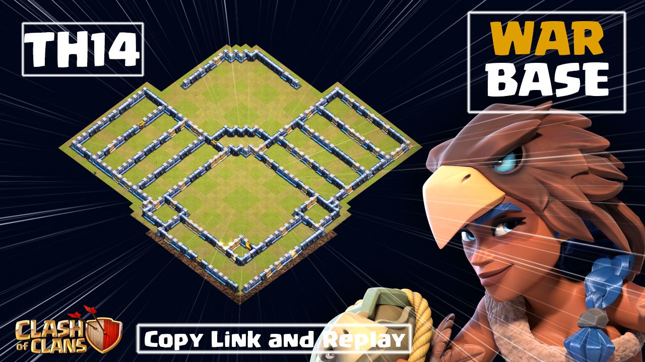 NEW BASE TH14 THỦ 1 SAO CÚP 5k6 - 5k7 RANK HUYỀN THOẠI Clash of clans